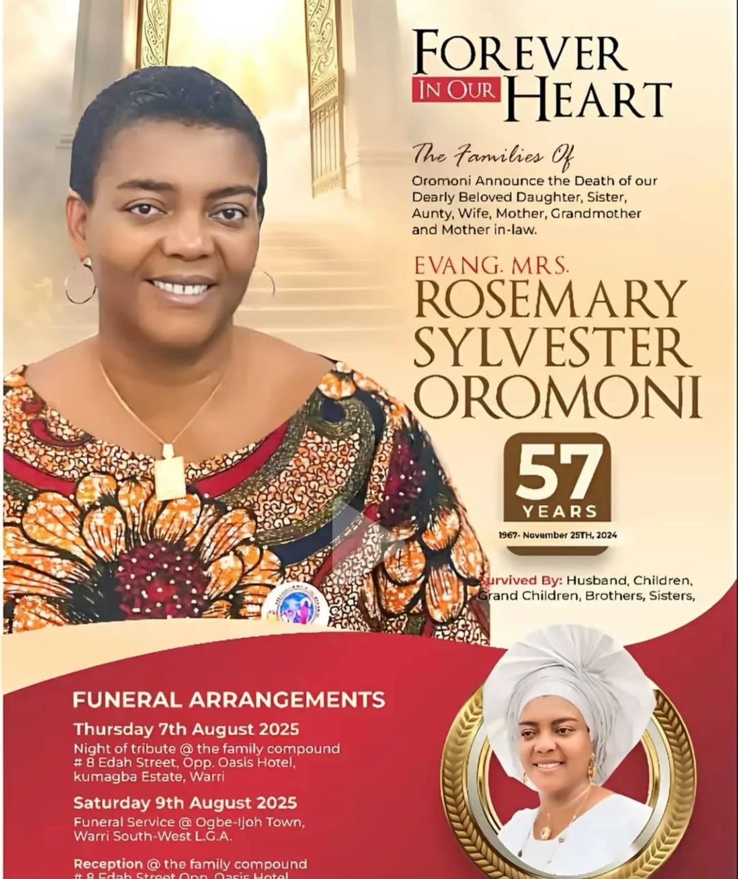 Mother of Late Sylvester Oromoni Dies Three Years After Son’s Tragic ...